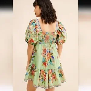Green Bright Yard Mini Dress